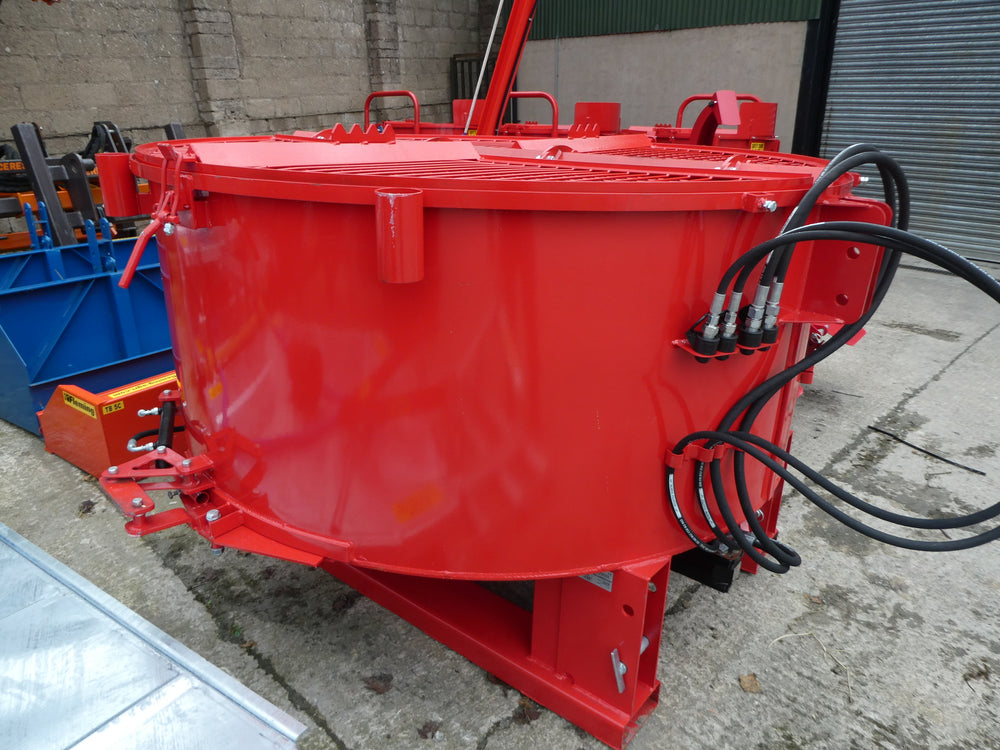 1100lt Pan Mixer Hydraulic with hydraulic door