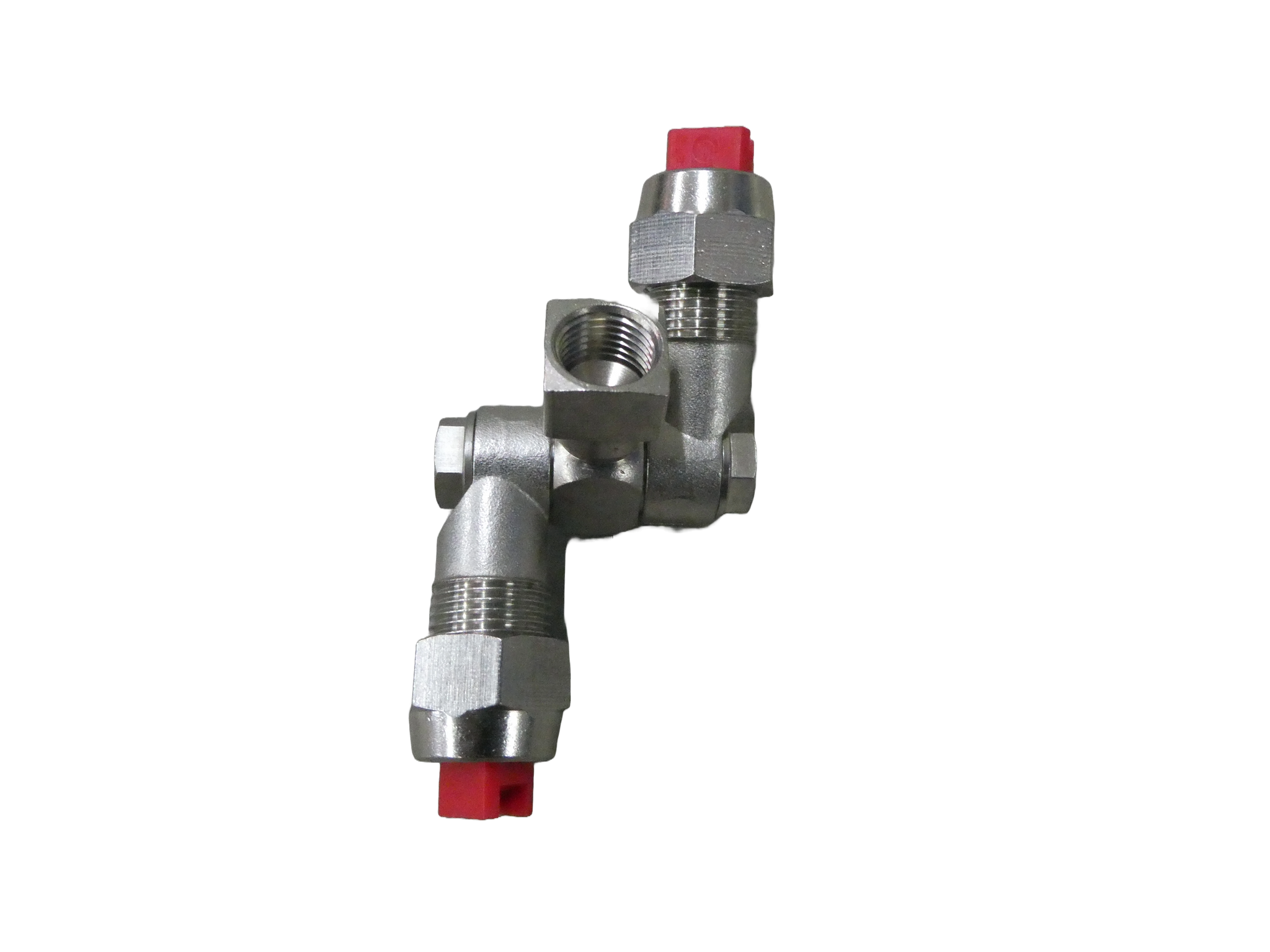 360 Degree Stainless Steel Double Nozzle - 1/4 Female Connection